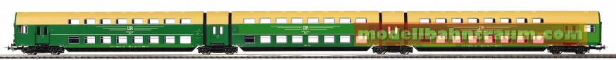 Piko 53123 Doppelstock-Gliederzug DGBgq, 3teilig DR IV mit ...